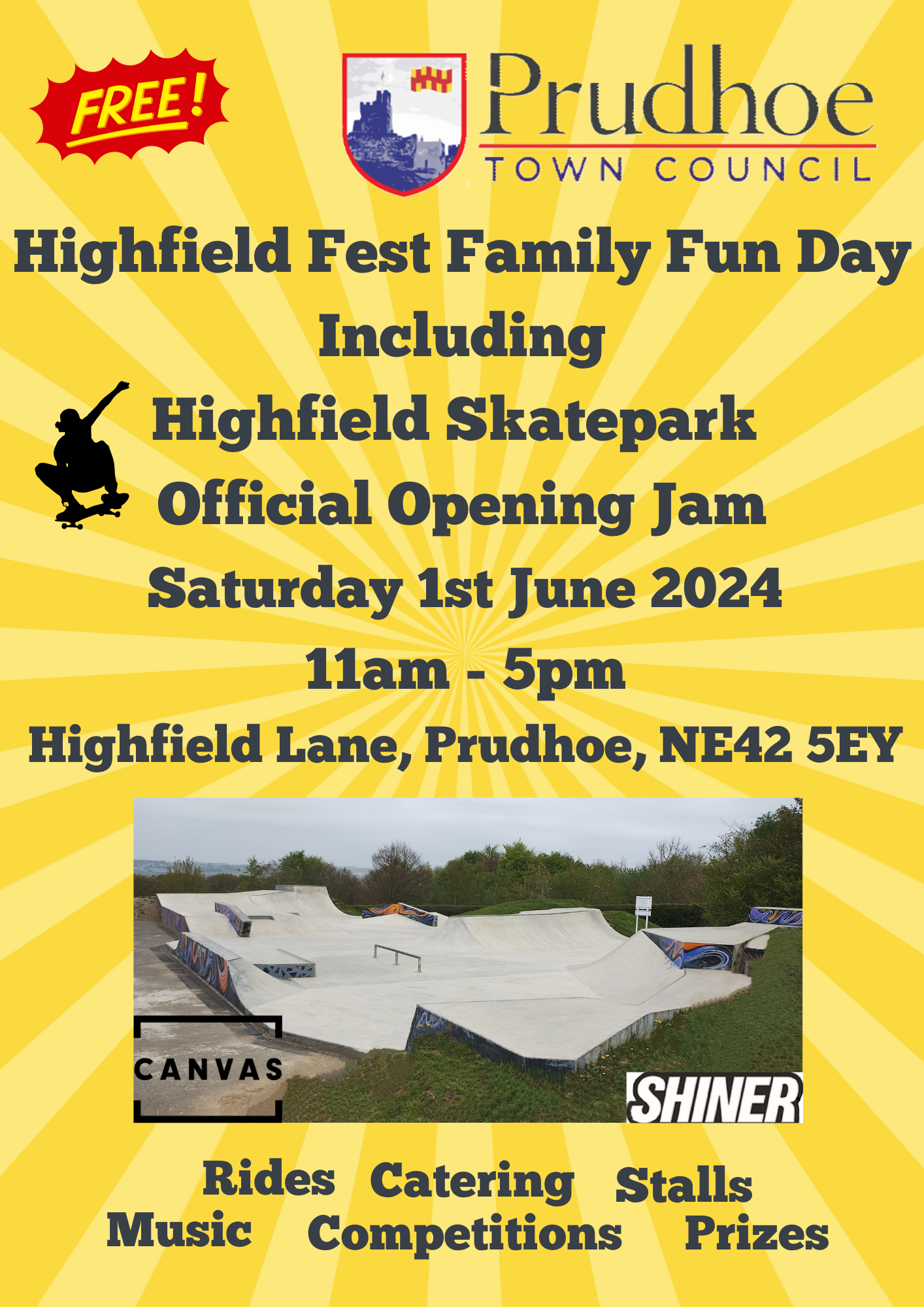 Highfield Fest including Official Opening of Skatepark Saturday 1st ...
